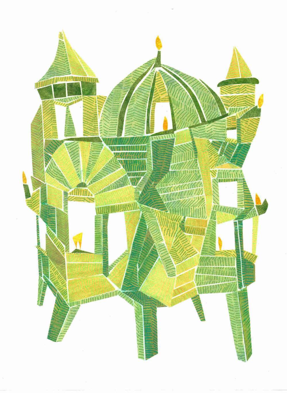 abstractions and shapes reminiscent of buildings - Anna Belleforte - Artist