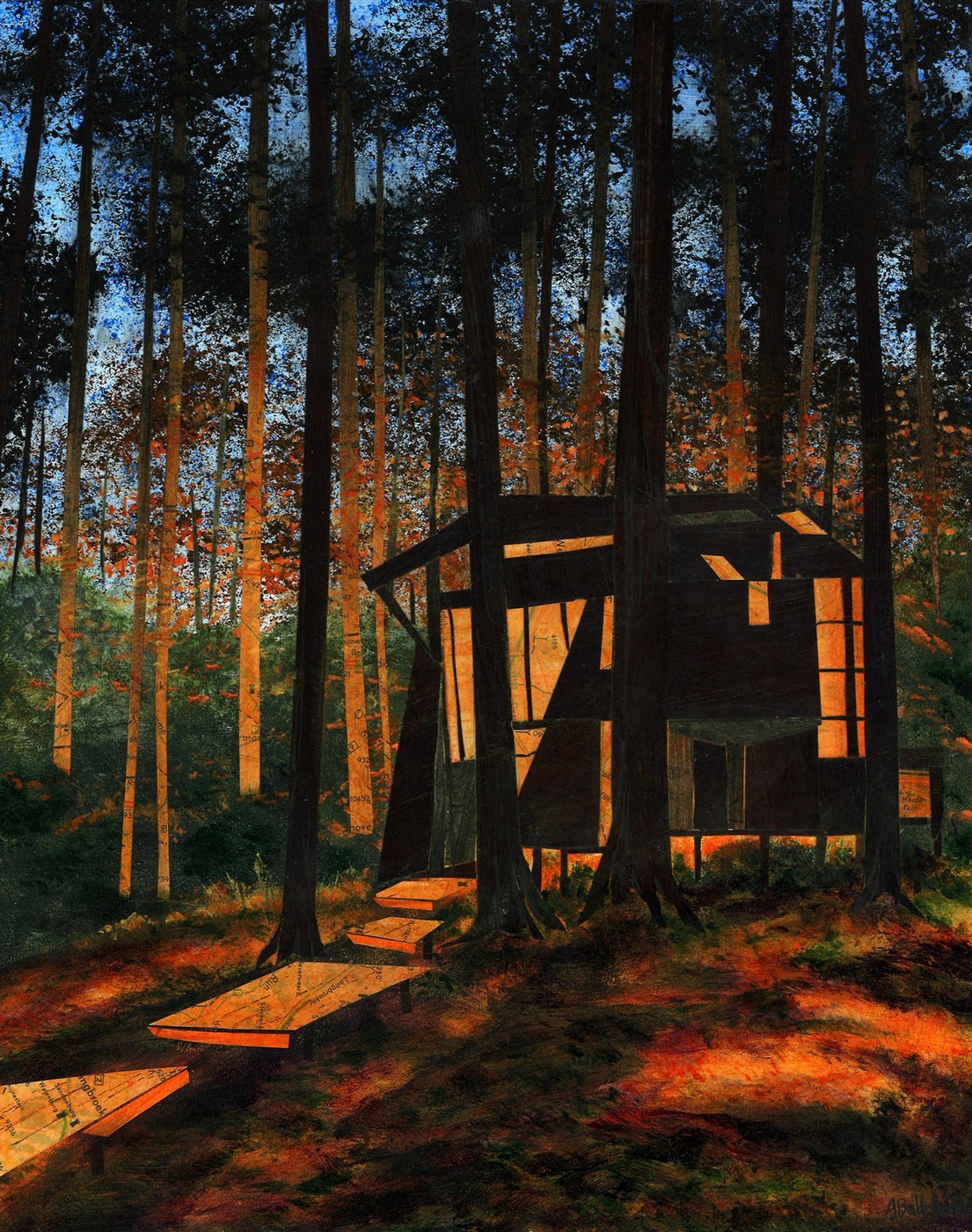 abstractions and shapes reminiscent of buildings - Anna Belleforte - Artist