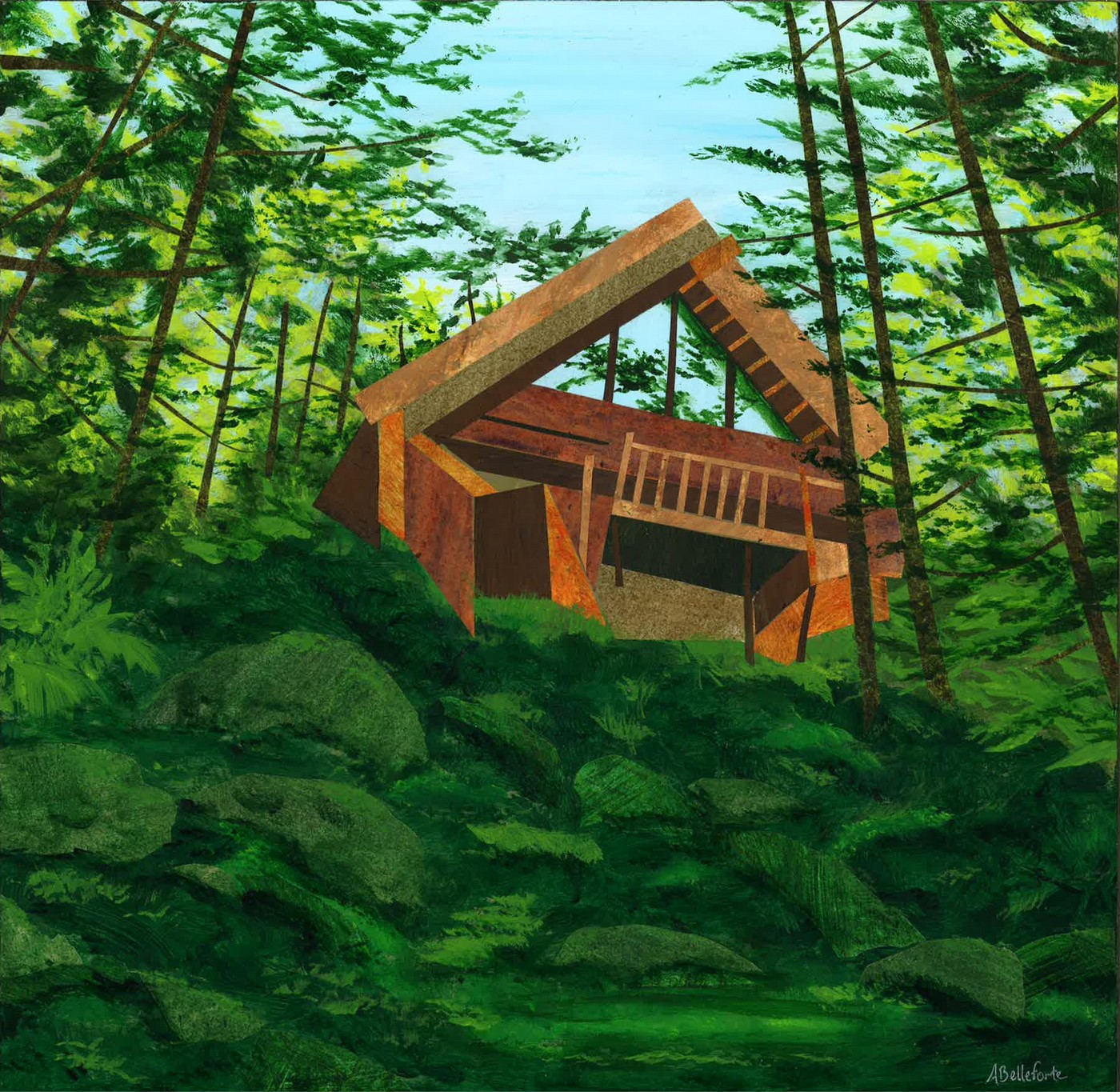 abstractions and shapes reminiscent of buildings - Anna Belleforte - Artist