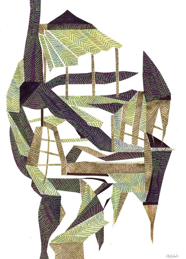 abstractions and shapes reminiscent of buildings - Anna Belleforte - Artist