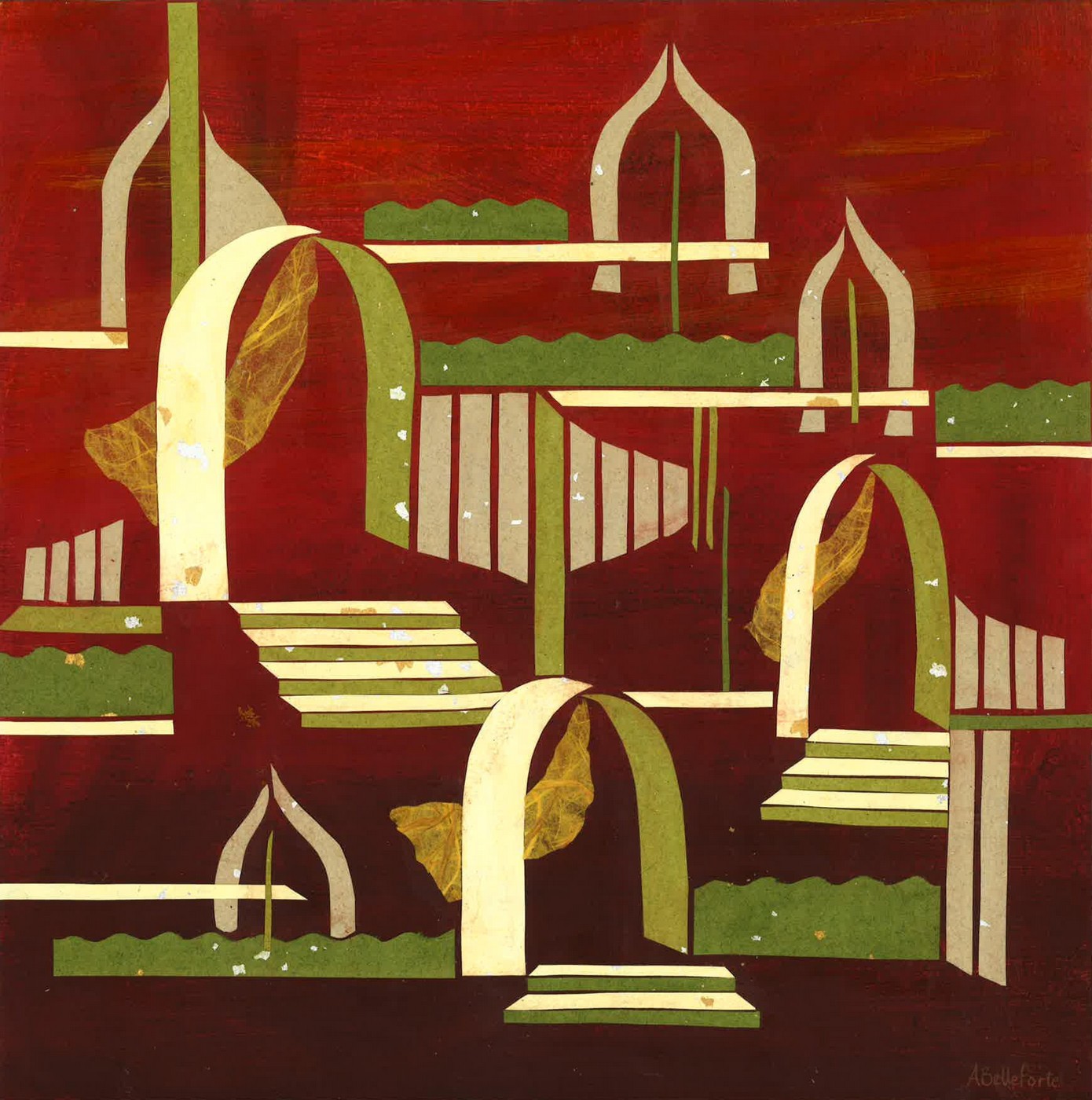 abstractions and shapes reminiscent of buildings - Anna Belleforte - Artist